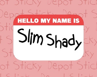 Slim Shady Name Badge Patch Eminem Rapper Album Embroidered Iron on BC2 ...