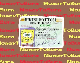 Spongebob license | Etsy