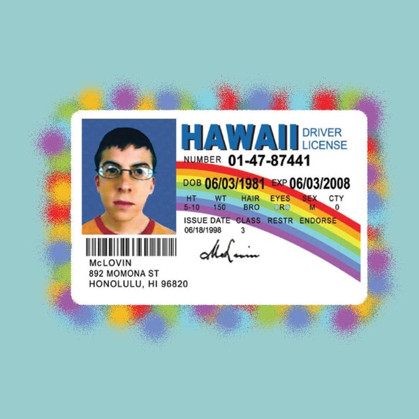 Mclovin Id Back - Etsy