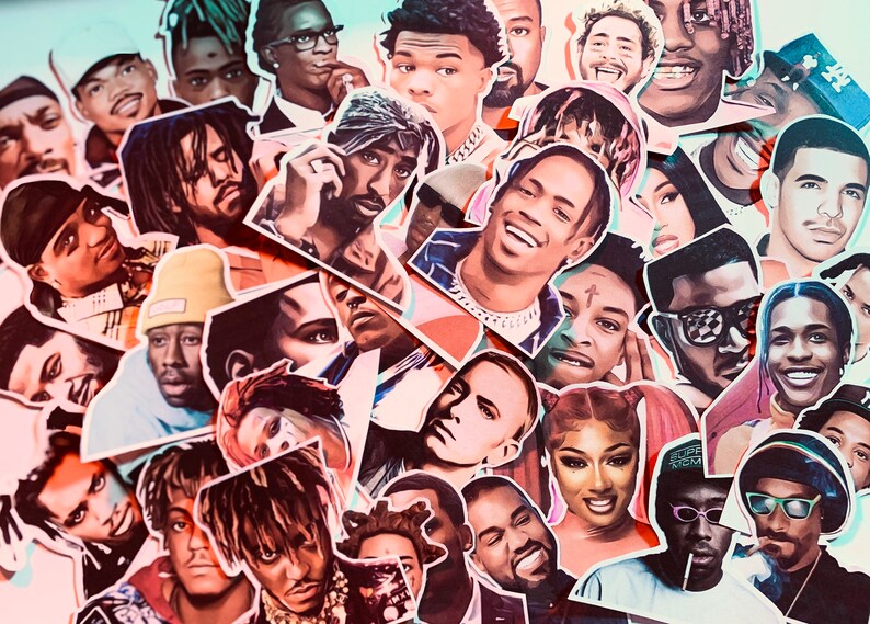 Mystery Rap Artist Sticker Pack | Etsy