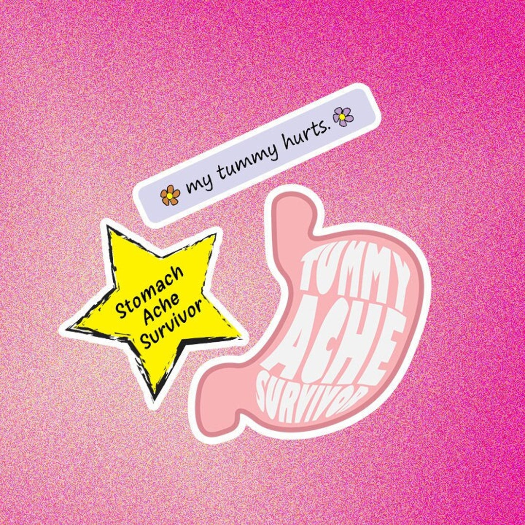 Tummy Ache Sticker Pack - Etsy