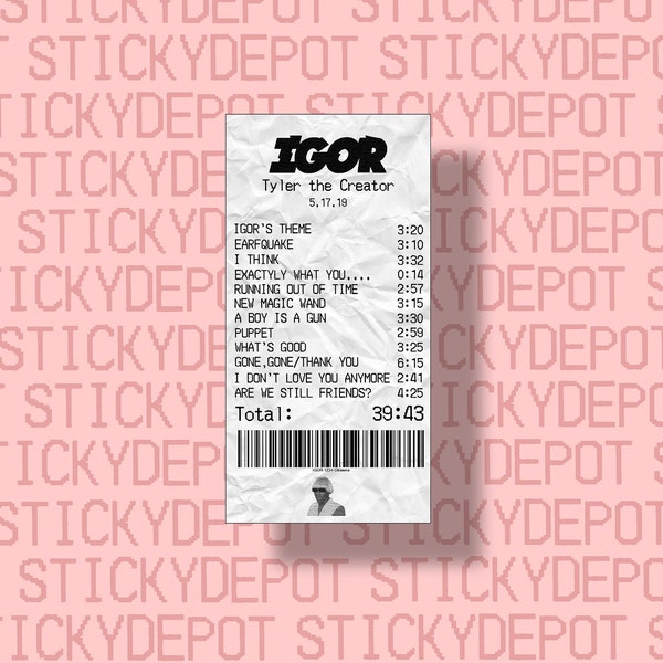 Receipt Sticker - Etsy