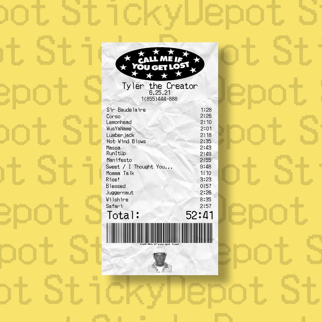 Call Me If You Get Lost Receipt Sticker - Etsy