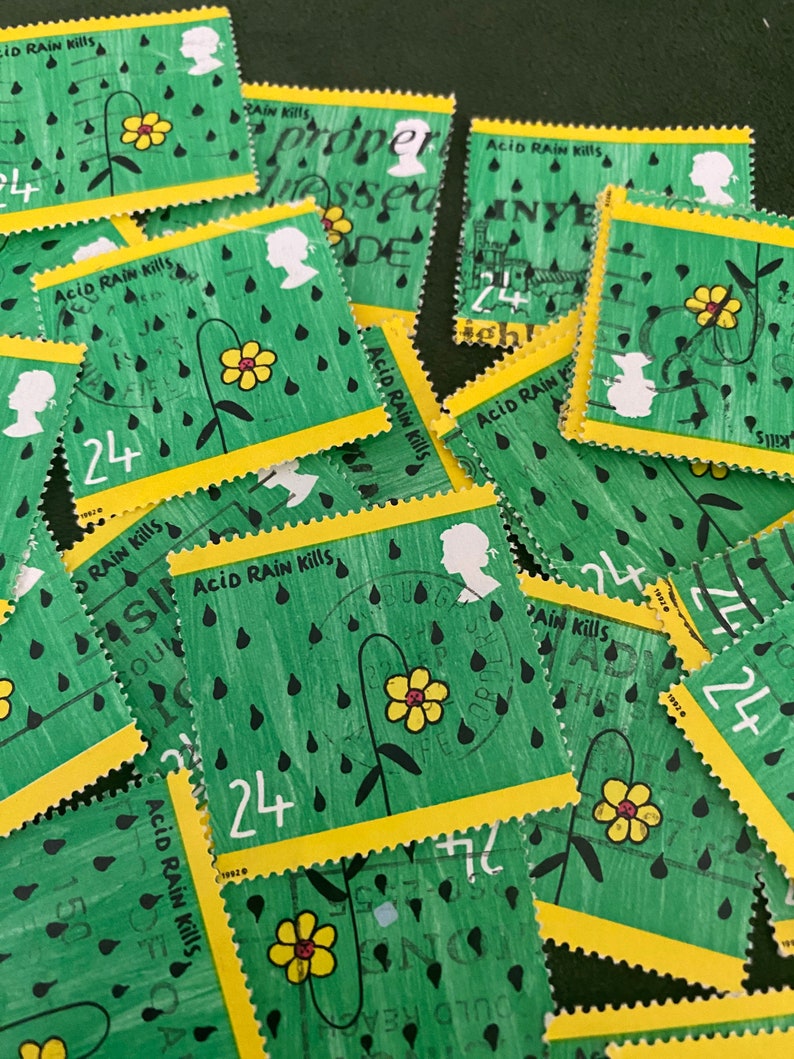 Climate Change Used Postage Stamps. Collecting Craftingjunk - Etsy