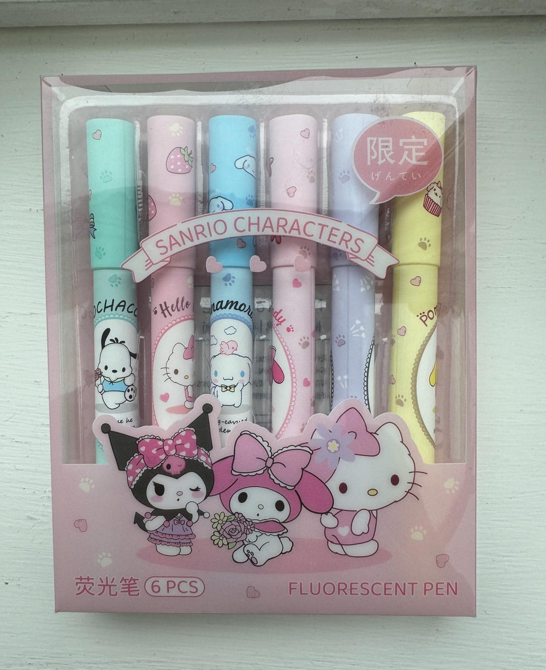 HELLO KITTY 6pc Highlighter Pen Set. - Etsy