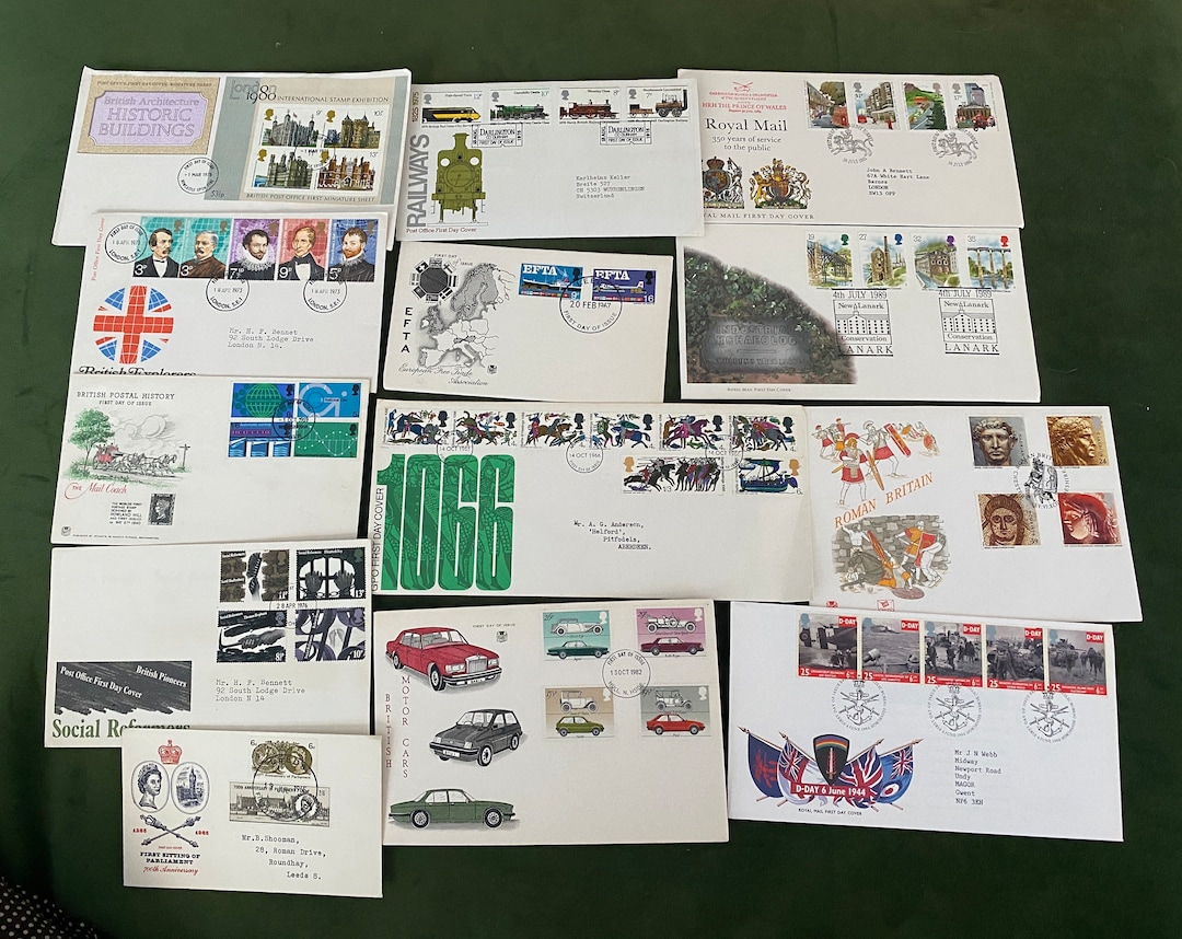 First Day Covers. GB Royal Mail Pack of 13 FDC Collectable - Etsy