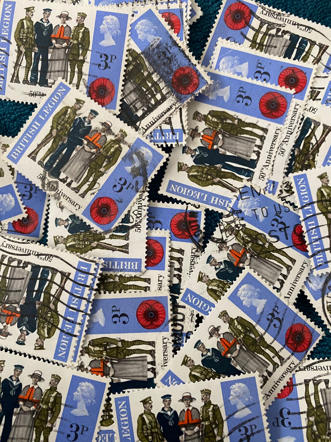 British Legion Used Postage Stamps. Collecting, Crafting, Card Making ...