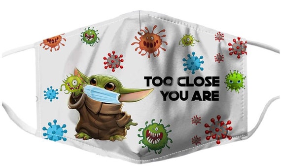 Baby Yoda Grogu the Child Mandalorian Star Wars Face Mask | Etsy