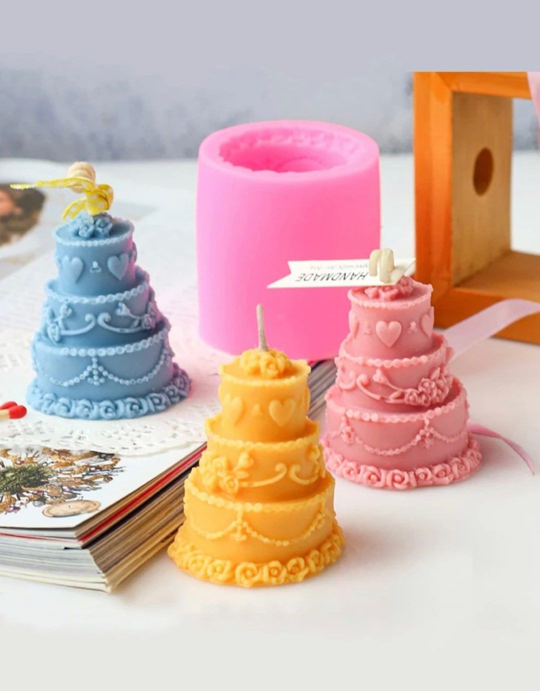 Mini Cake Candle - Etsy