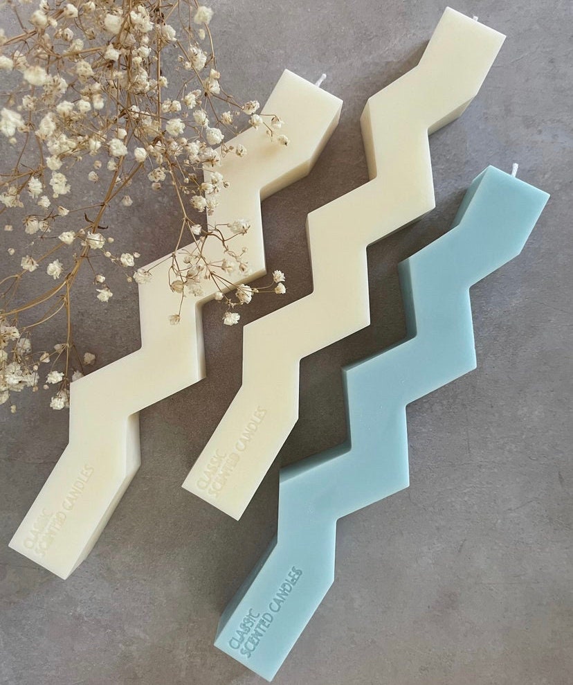 Zigzag Candles - Etsy