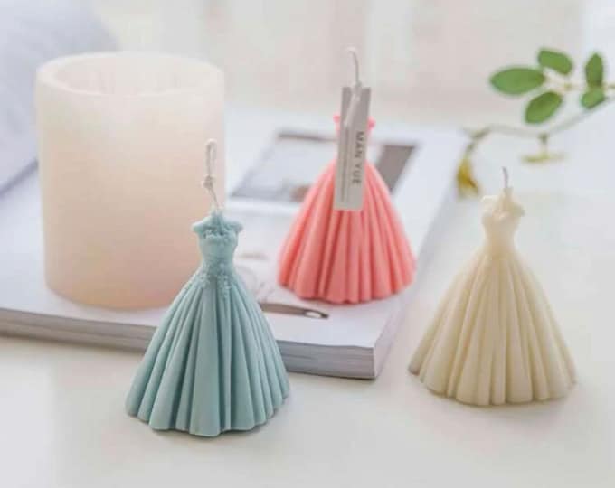 Wedding Dress Candle| Bride Candle | Wedding Decor| Party Favor ...