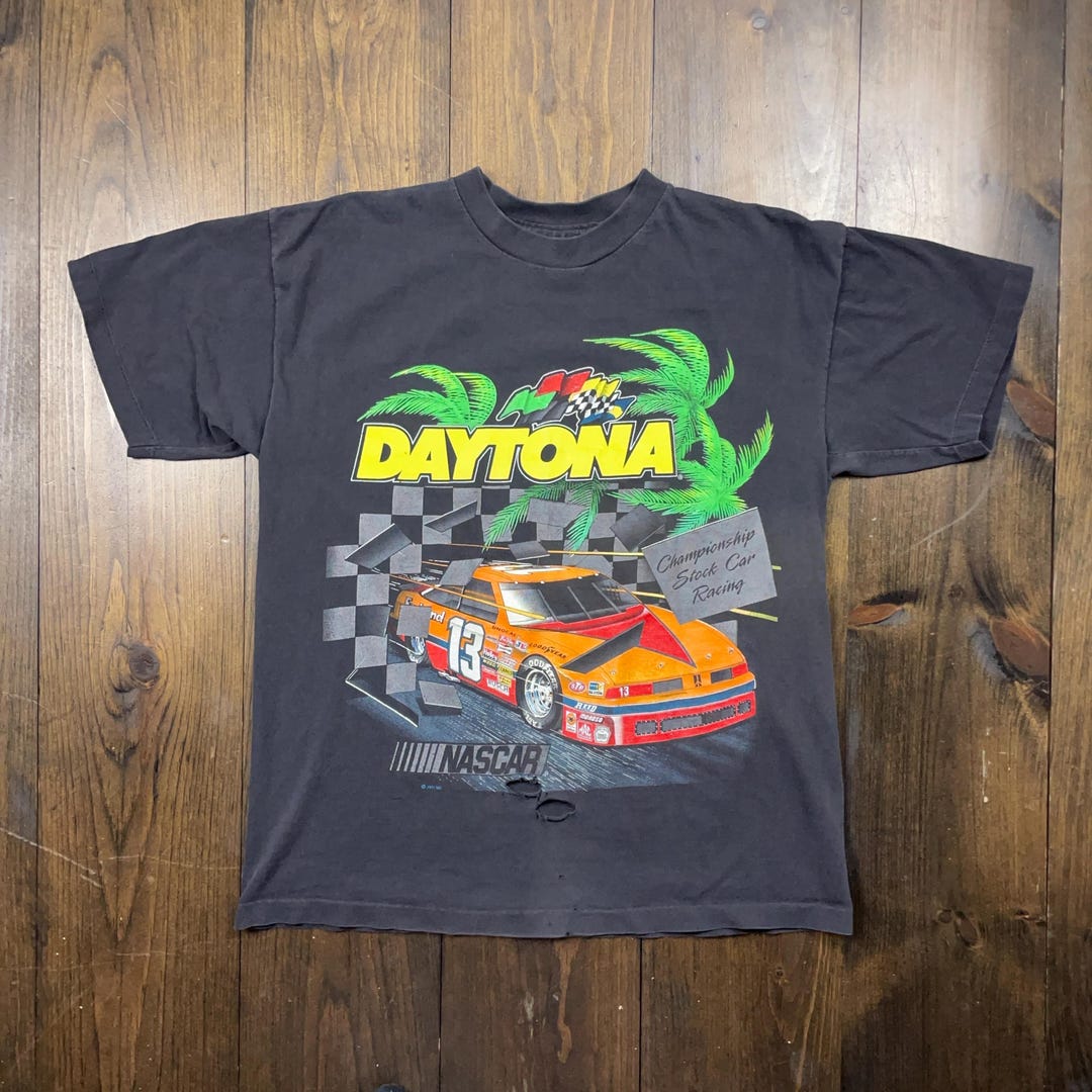 Vintage 1991 NASCAR Daytona Speedway Race Car Racing Motorsport Single ...