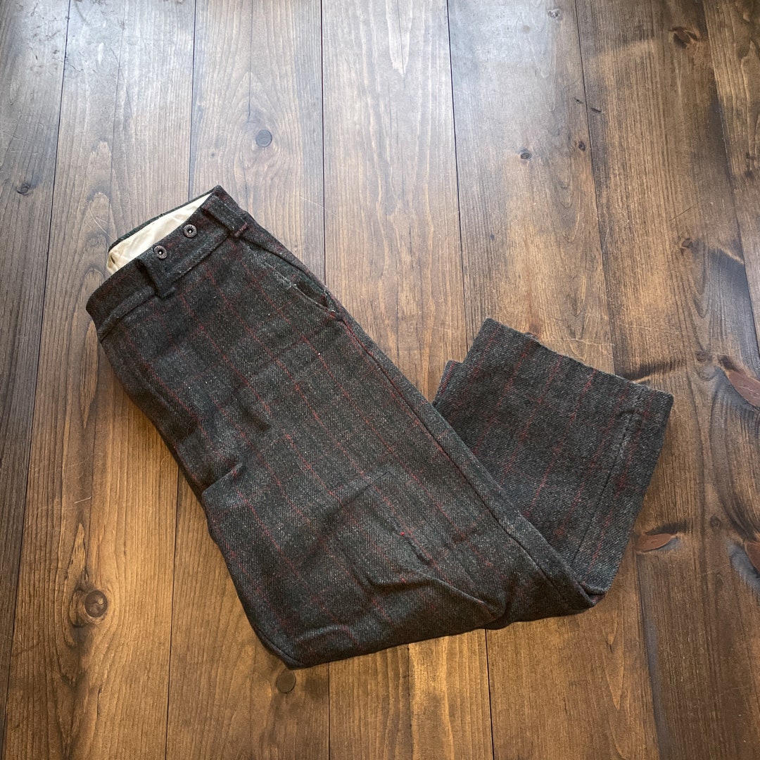 Vintage 1980s Woolrich Wool Hunting Malone Pants Plaid Checkered / See ...