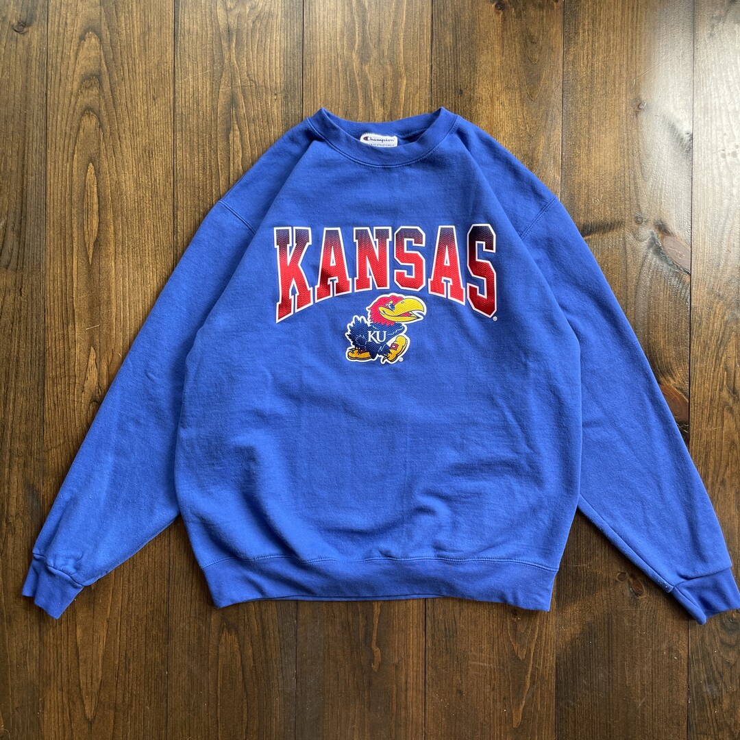 Vintage University of Kansas Jayhawks Embroidered College Varsity ...