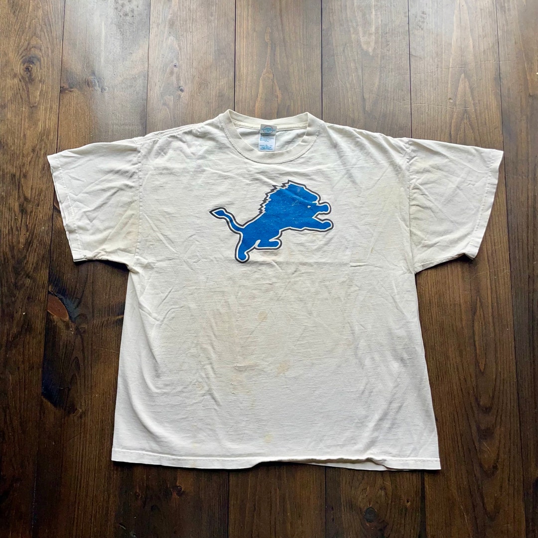 Vintage 1990s Detroit Lions American Football Logo Graphic Shirt / Size ...
