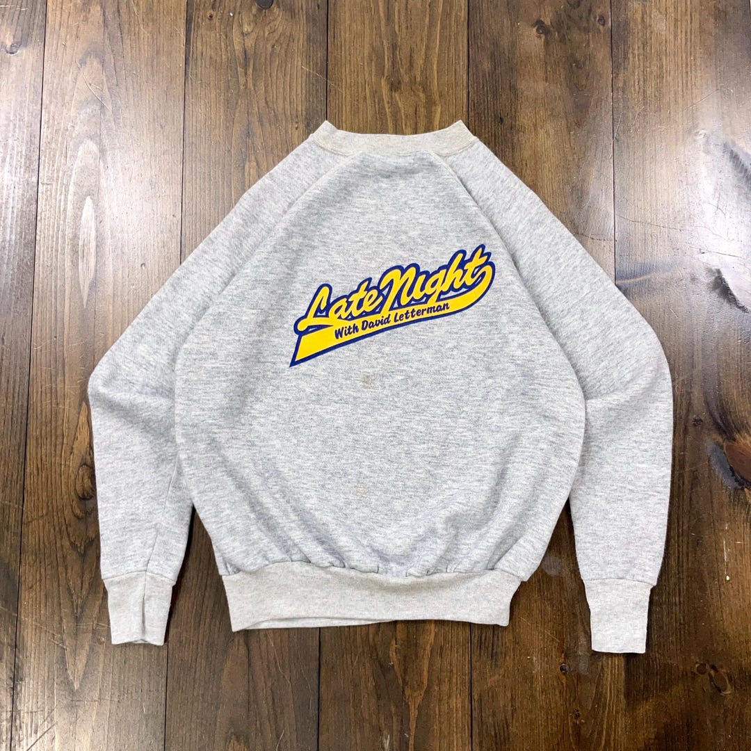 Vintage 1990s Late Night With David Letterman Talk Show Comedy Crewneck ...