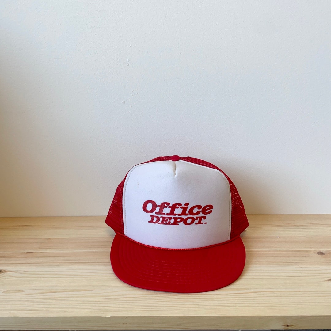 Vintage 1990s Office Depot Trucker Nissin Racing Adjustable Baseball ...