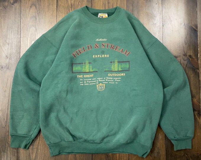 Vintage 1990s Lake Nature Outdoors Wilderness Thick Heavyweight ...