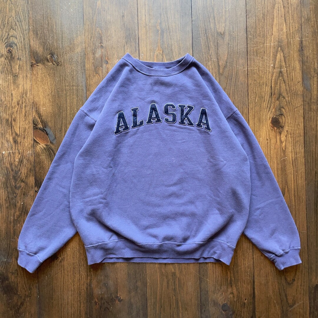 Vintage 1990s Alaska Souvenir Embridered Crewneck Sweatshirt / Tag Size ...