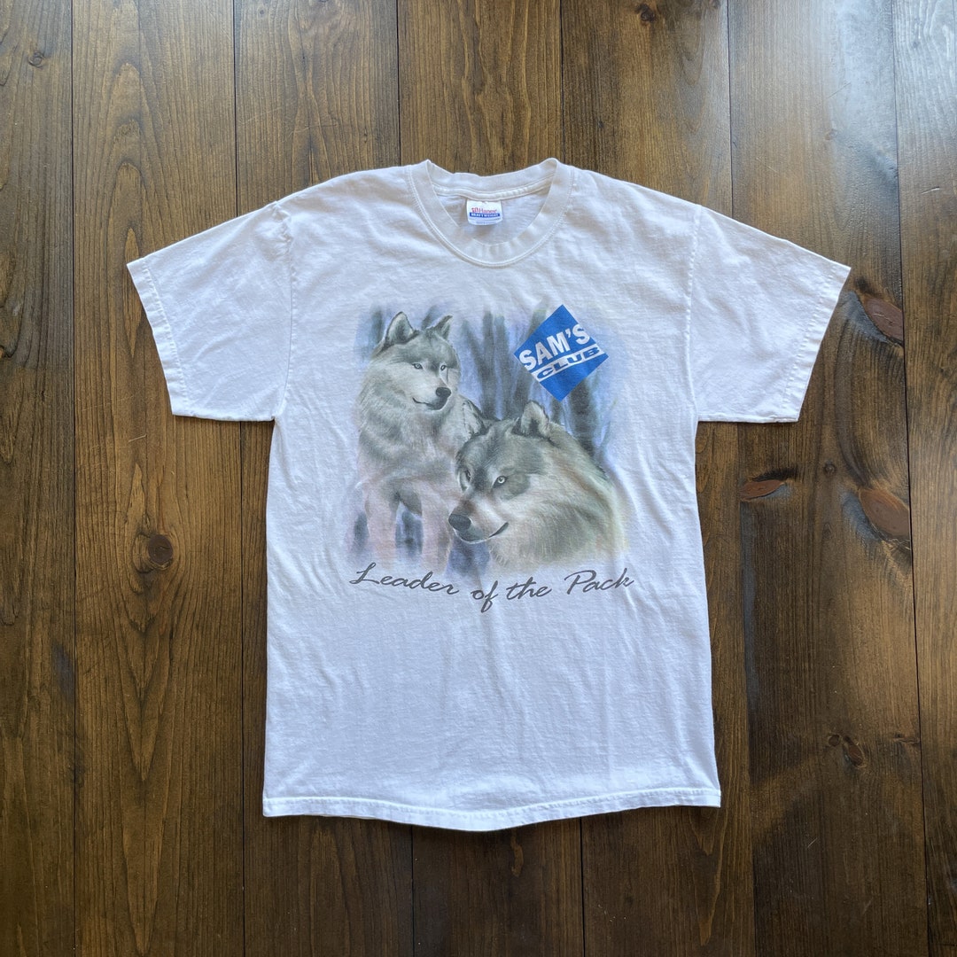 Vintage 1990s Sam’s Club Wolf Wolves Leader of the Pack Graphic Shirt ...