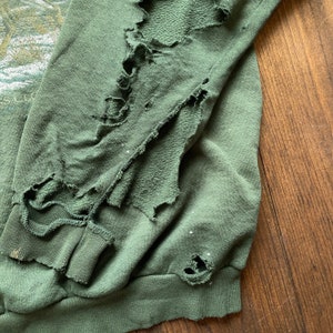 Vintage 1998 Heavily Distressed Thrashed Rips Deer Nature Wildlife ...