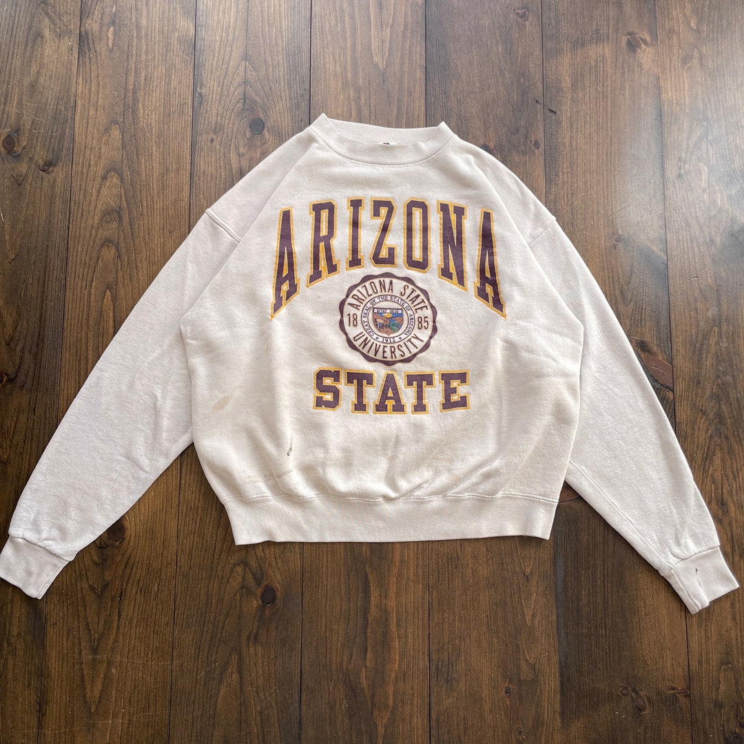 Vintage 1990s Arizona State University College Varsity Crest Crewneck ...