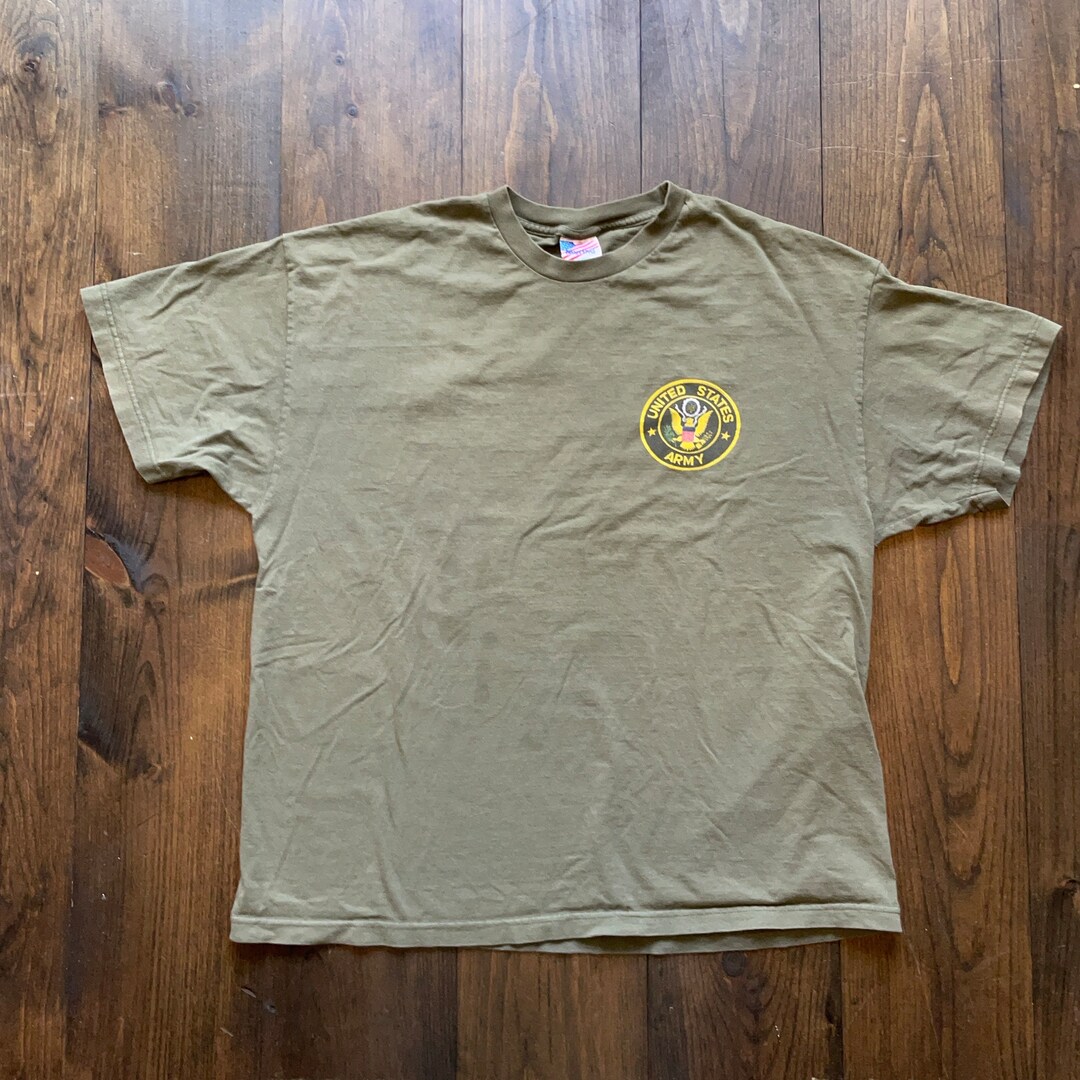 Vintage 1990s United States Army Flag Corps Military Graphic Shirt ...
