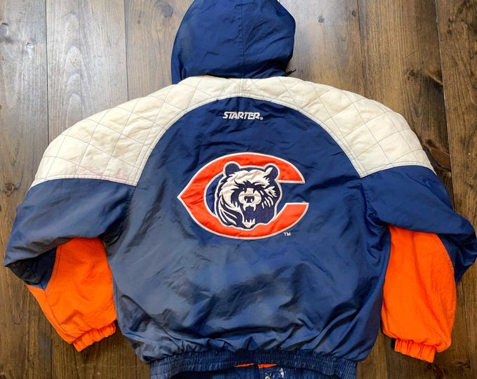 Vintage 1990s Chicago Bears Starter NFL Football Puffer Bomber Jacket ...