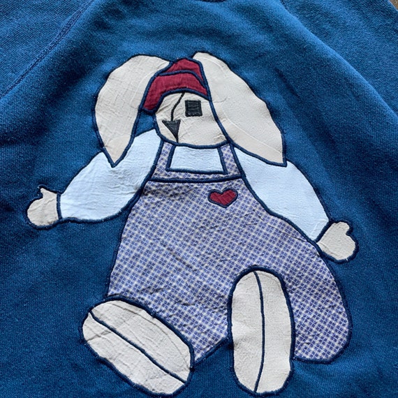 Vintage 1990s Cartoon Bunny Rabbit Cute Embroidered C… - Gem