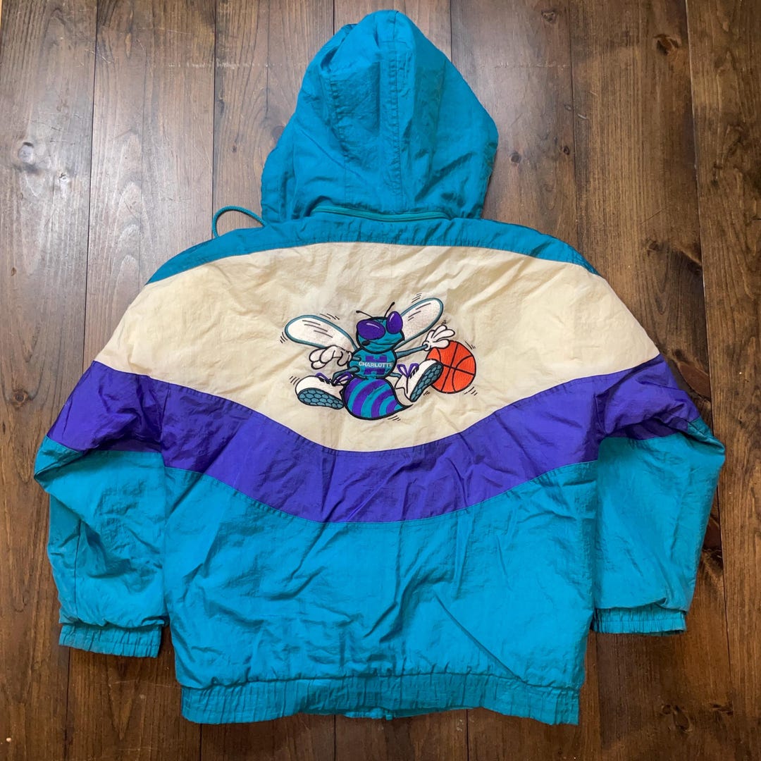 Vintage 1990s Charlotte Hornets NBA Apex One Logo Athletic Puffer ...