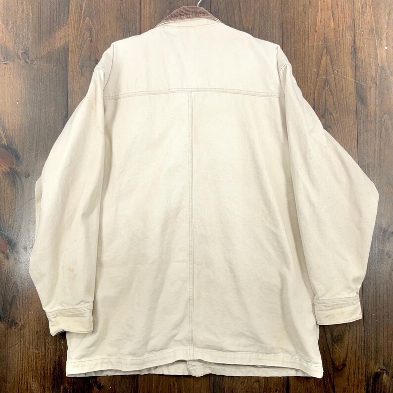 Vintage 1990s Columbia Barn Jacket Canvas Trench Chore Coat / Tag Size ...
