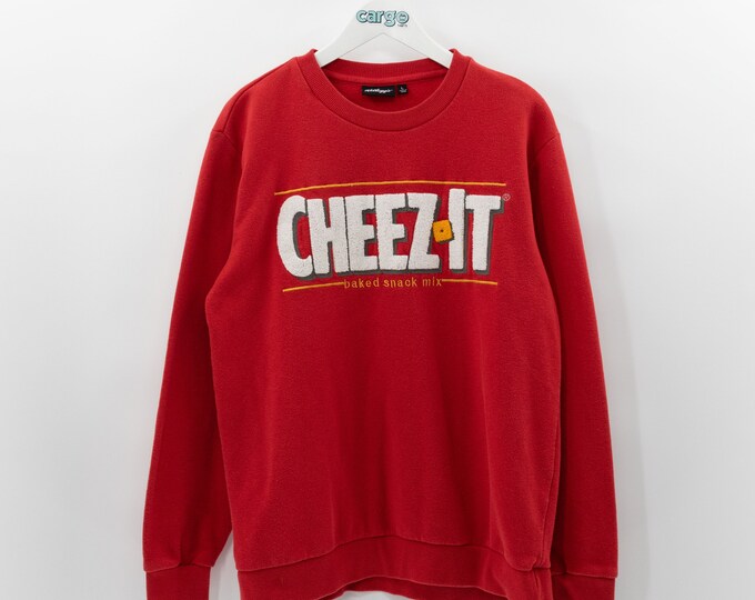 Kelloggs Cheez It 3d Puffed Print Logo Crewneck Sweatshirt Size Large