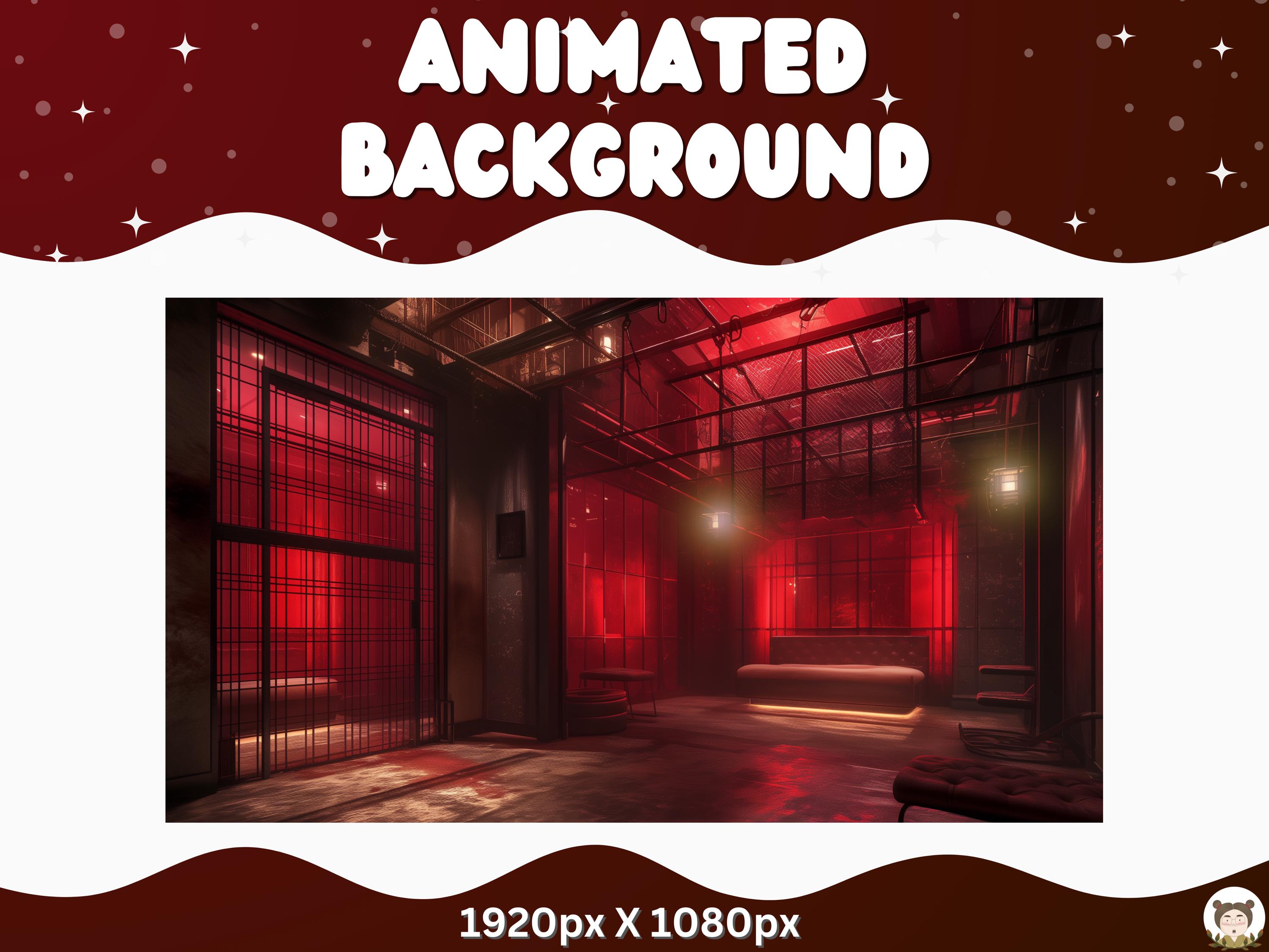 Horror Red Room Animated Vtuber Background - Dungeon Chamber Stream ...