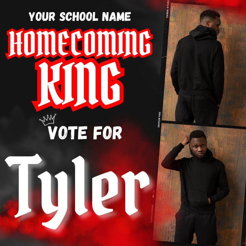 Vote Homecoming King Flyer Campaign Flyer Class Campaign Flyer Election ...