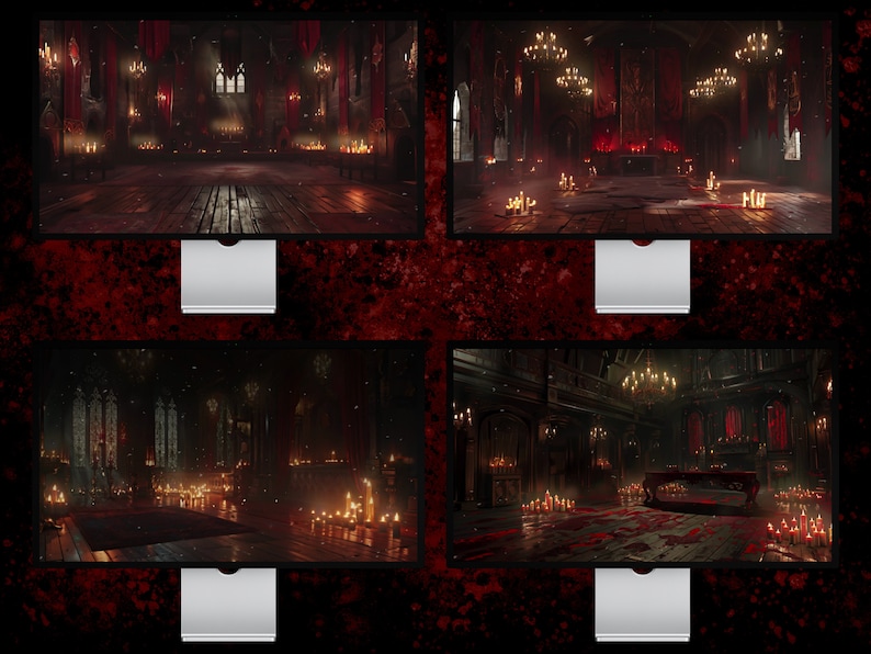 Vtuber Animated Background Red Vampire Lair Twitch Fantasy Stream ...