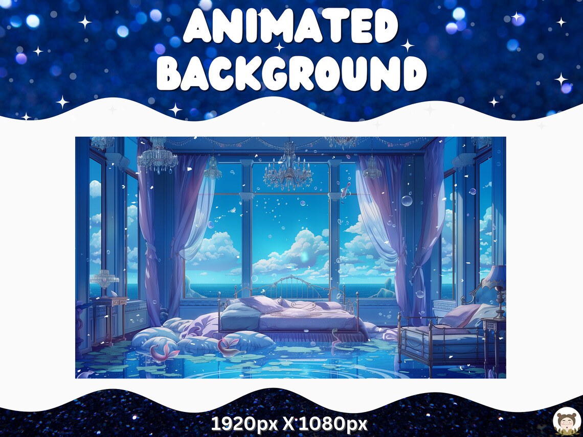 Vtuber Animated Background Twitch Lofi Stream Overlay Vtuber Seamless ...