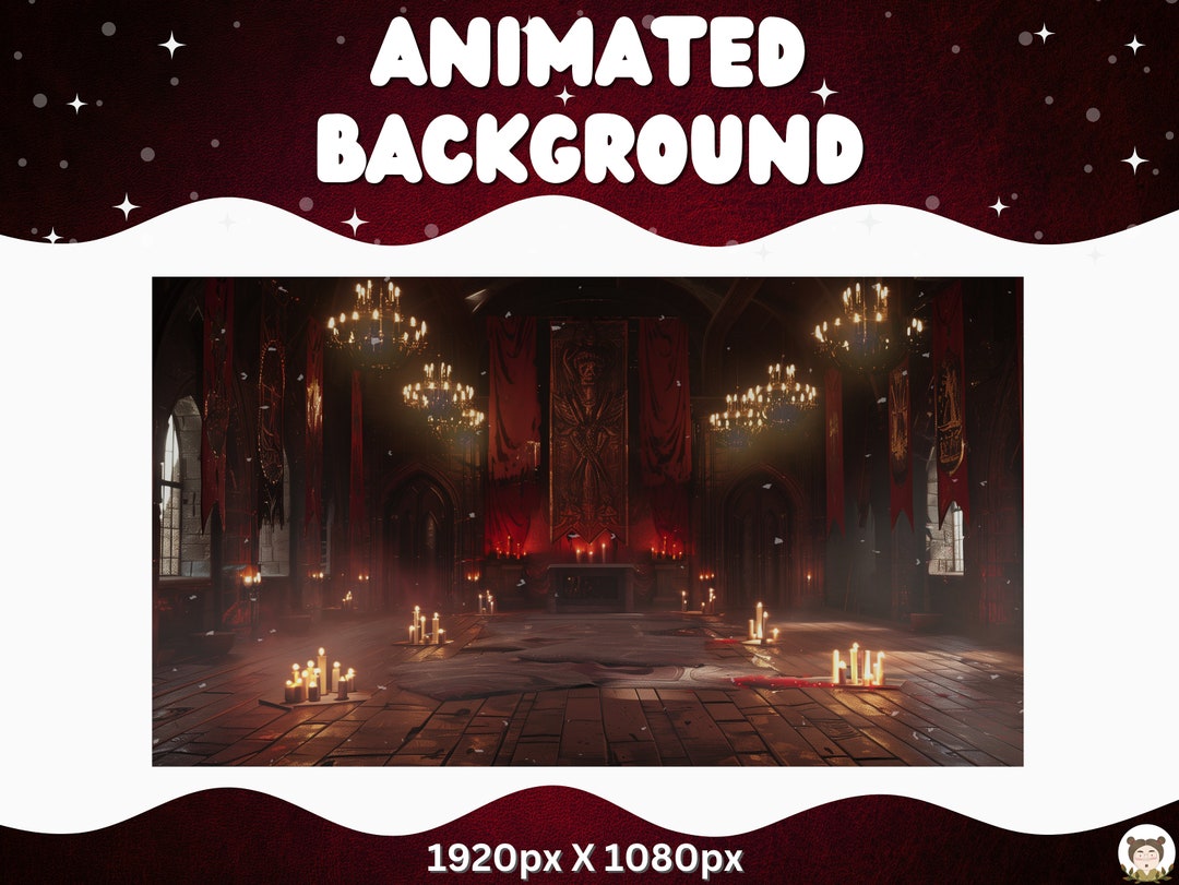 Vtuber Animated Background Vampire Pentagram Horror Twitch Fantasy ...