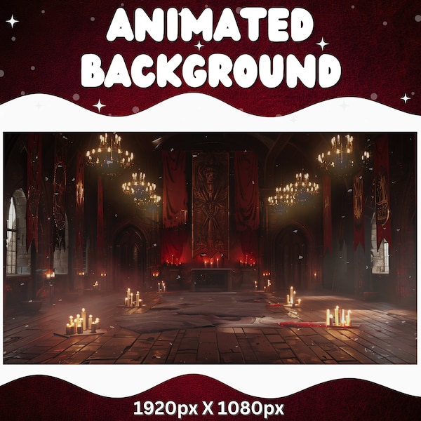 Vtuber Animated Background Vampire Pentagram Horror Twitch Fantasy ...