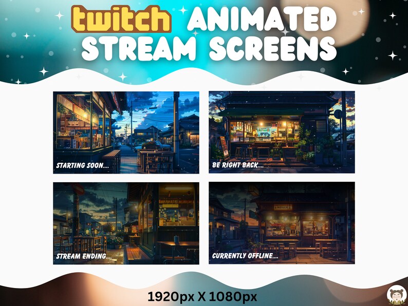 Animated Stream Screen Overlay for Twitch Twitch Overlay Animated ...