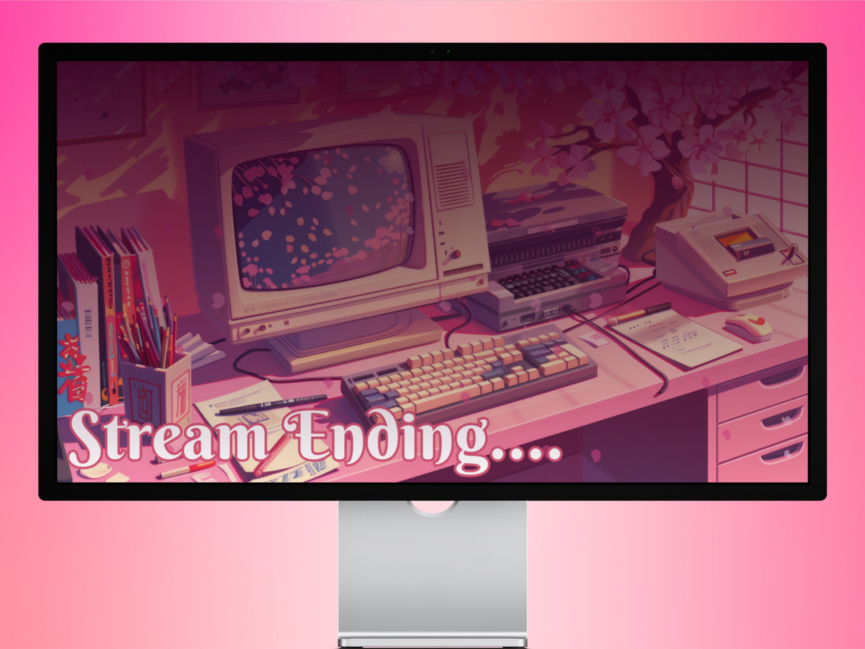 Animated Stream Screen Overlay Pink for Twitch Pink Twitch Overlay ...