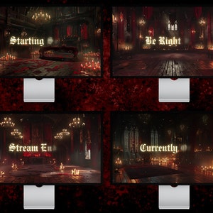 Vtuber Animated Background Red Vampire Lair Twitch Fantasy Stream ...