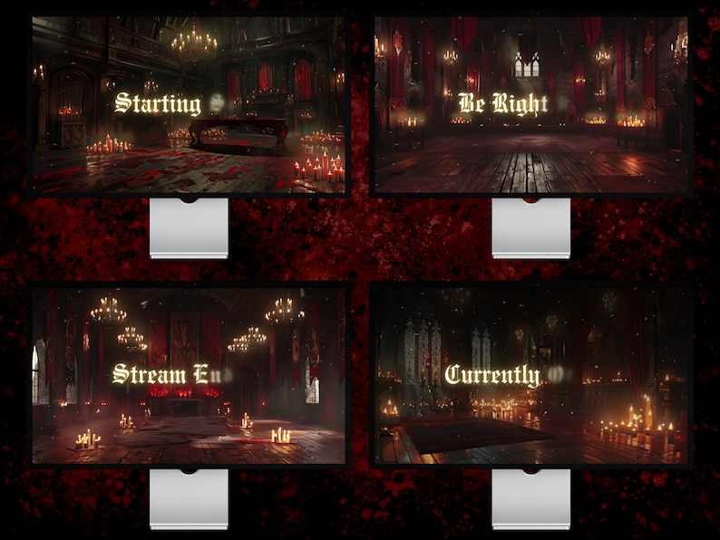 Vtuber Animated Background Red Vampire Lair Twitch Fantasy Stream ...