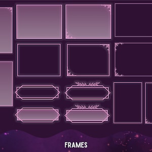 Twitch Overlay Package Blue Purple Forest Animated Stream Overlay Pack ...
