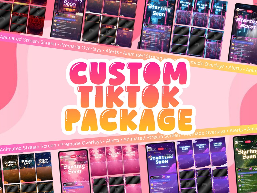 Custom Tiktok Stream Package Alerts Twitch Pack Personalize Gift ...