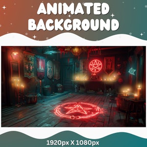 Vtuber Animated Background Pentagram Horror Twitch Fantasy Stream ...