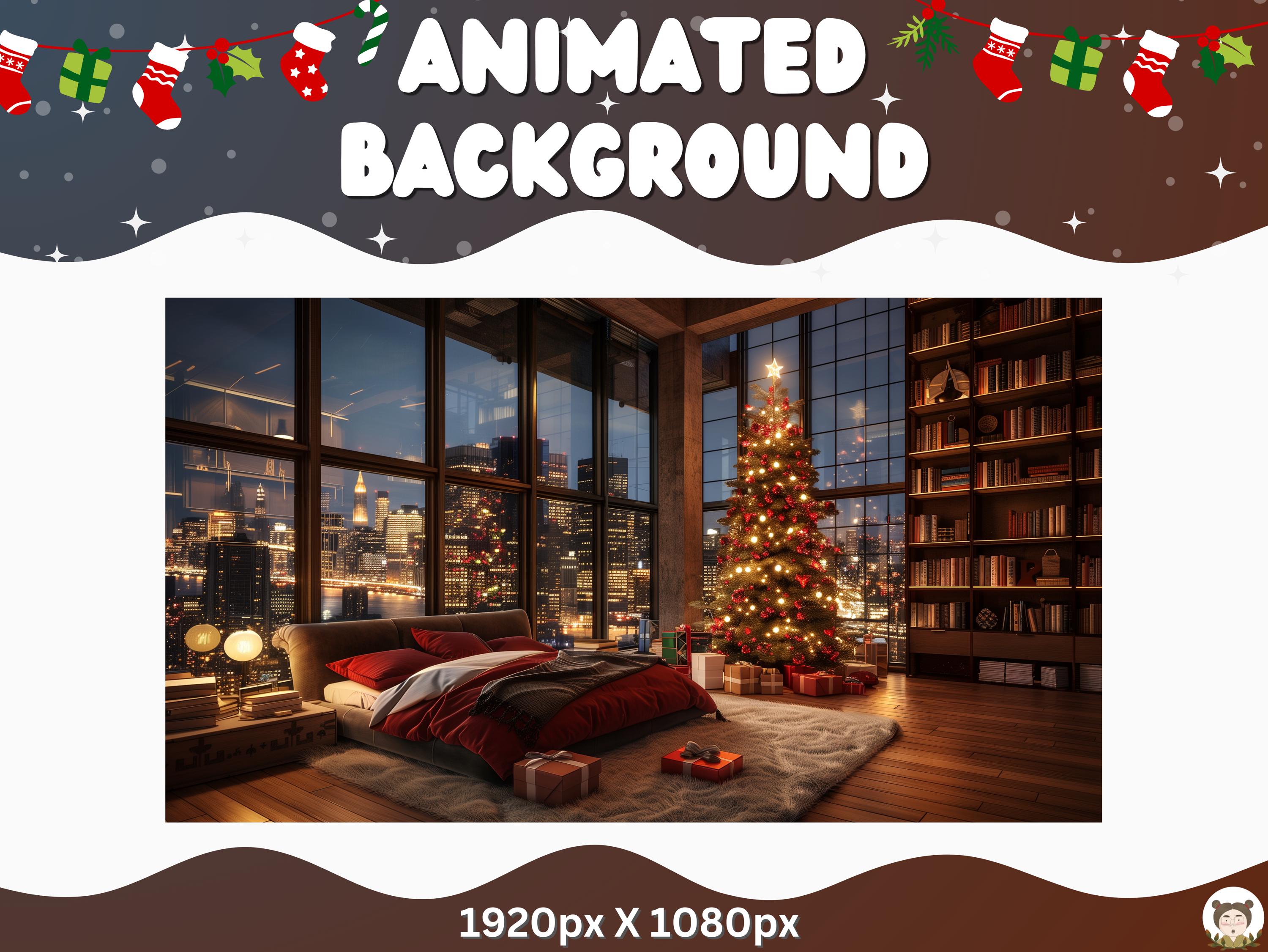 Vtuber Animated Background Christmas Holiday Twitch Fantasy Stream ...