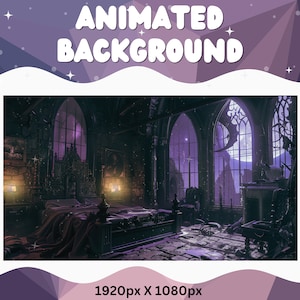 Vtuber Animated Background Purple Lair Twitch Fantasy Stream Overlay ...