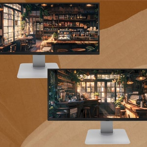 Coffeeshop Ultra Wide Wallpaper Brown Ultrawide Wallpaper Ultrawide ...