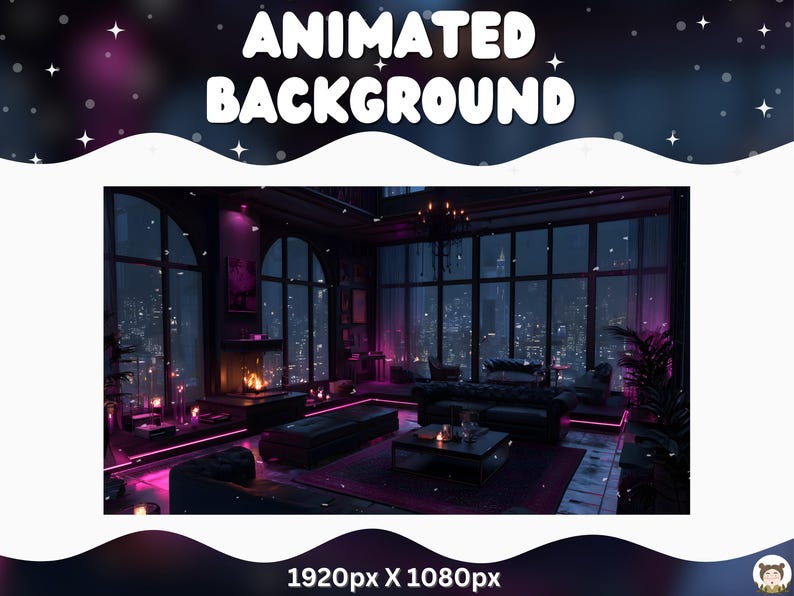 Vtuber Animated Background Mafia Dark Stream Overlay Vtuber Seamless ...