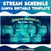 Stream Schedule Teal Forest Twitch Fantasy Stream Customizable Schedule ...